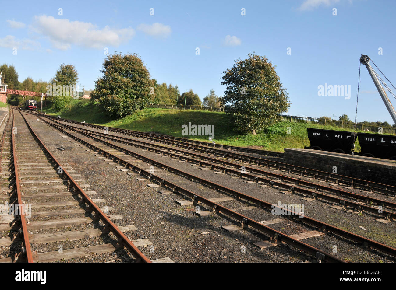railway tracks in a rural village, England UK Europe Stock Photo - Alamy