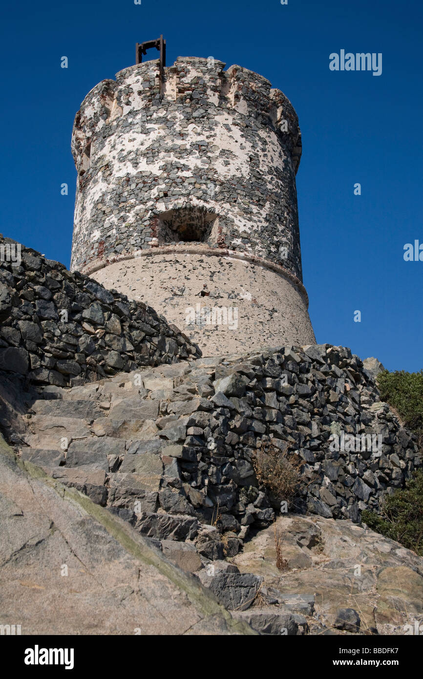 The Genoese Tower of La Parata, Ajaccio Corsica France Stock Photo - Alamy