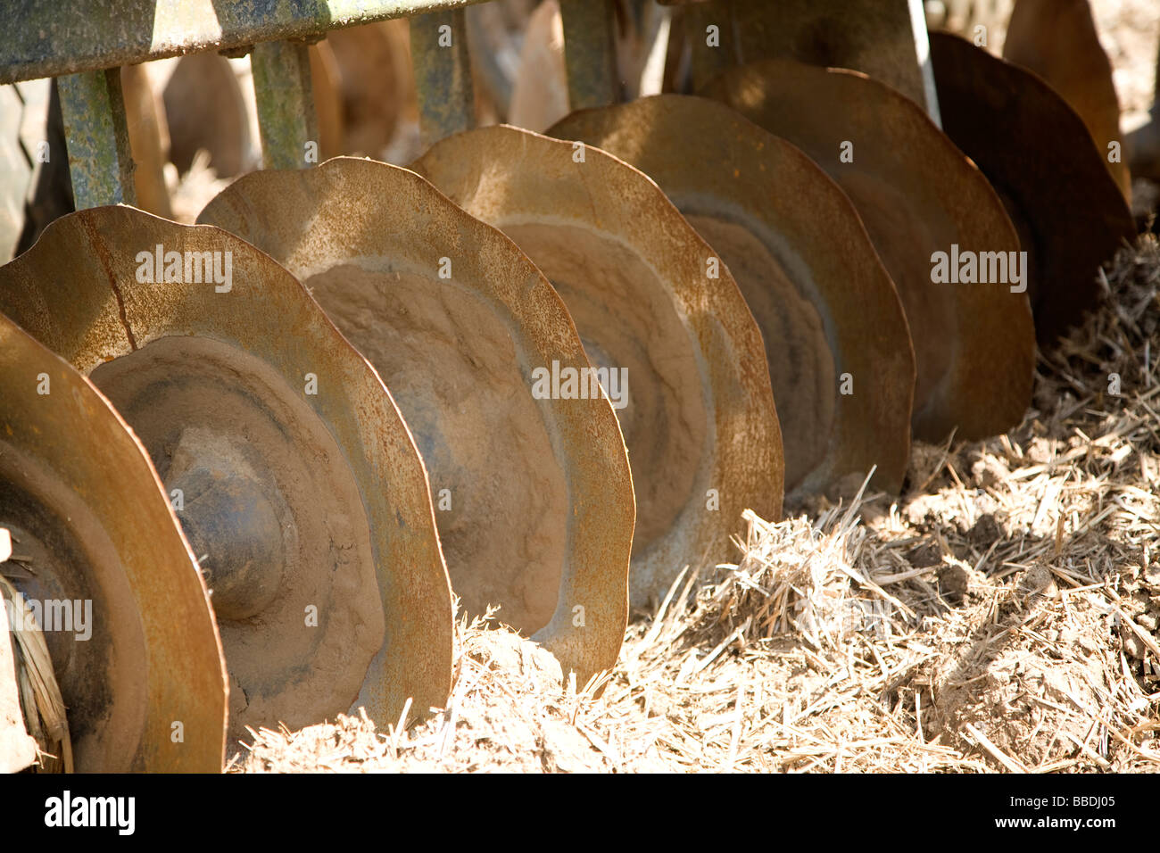 Disc harrow close up Stock Photo - Alamy