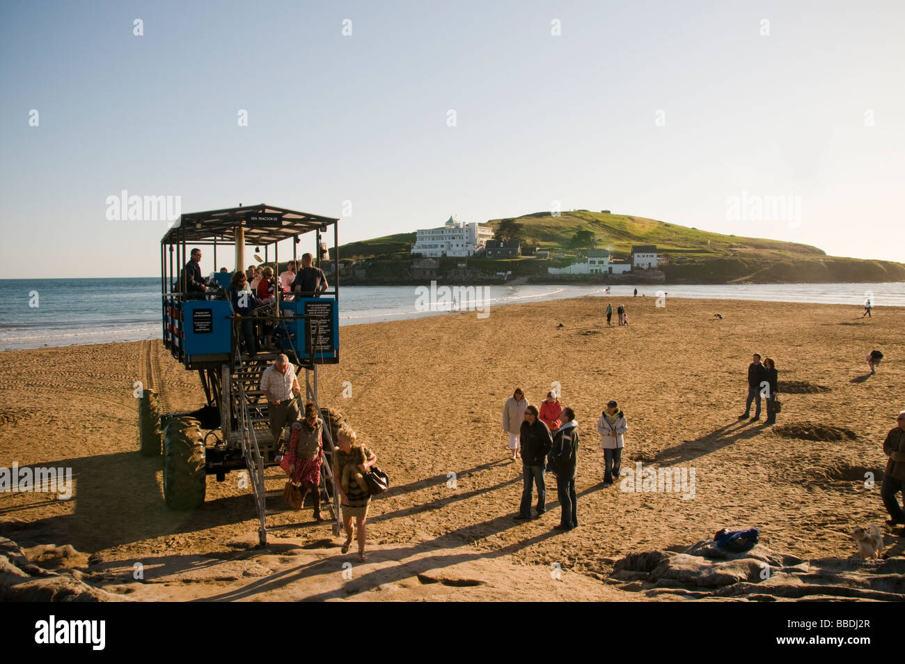 The Sea Tractor at Burgh Island in South Devon Stock Photo - Alamy