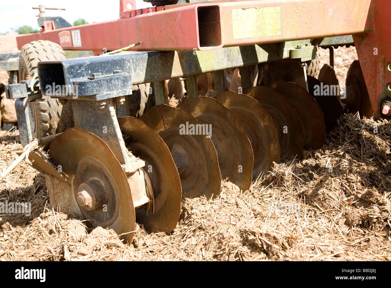 Disc harrow close up Stock Photo - Alamy
