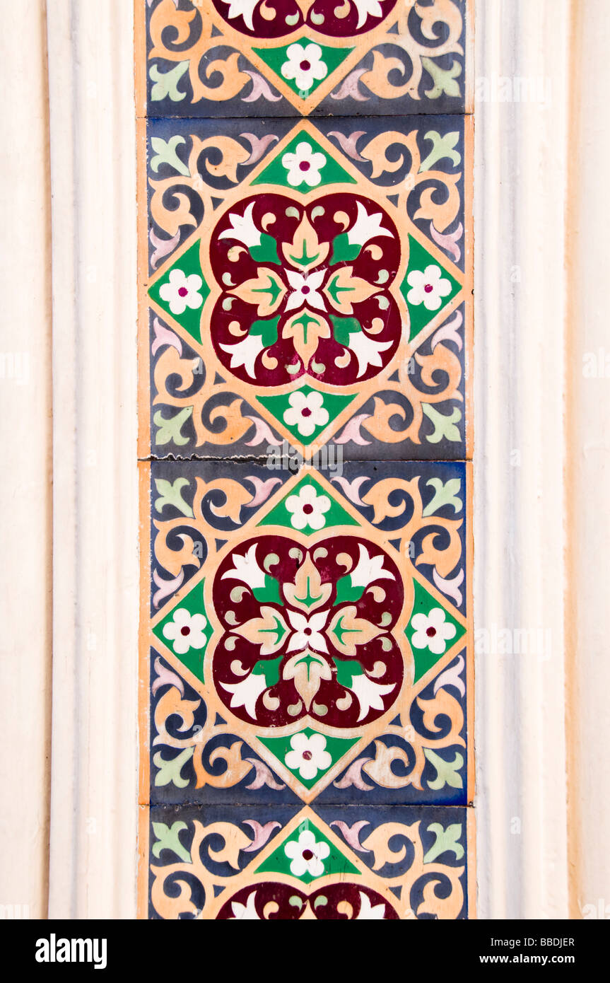 Tiles with colourful patterns, Jermyn Street, London, UK Stock Photo ...