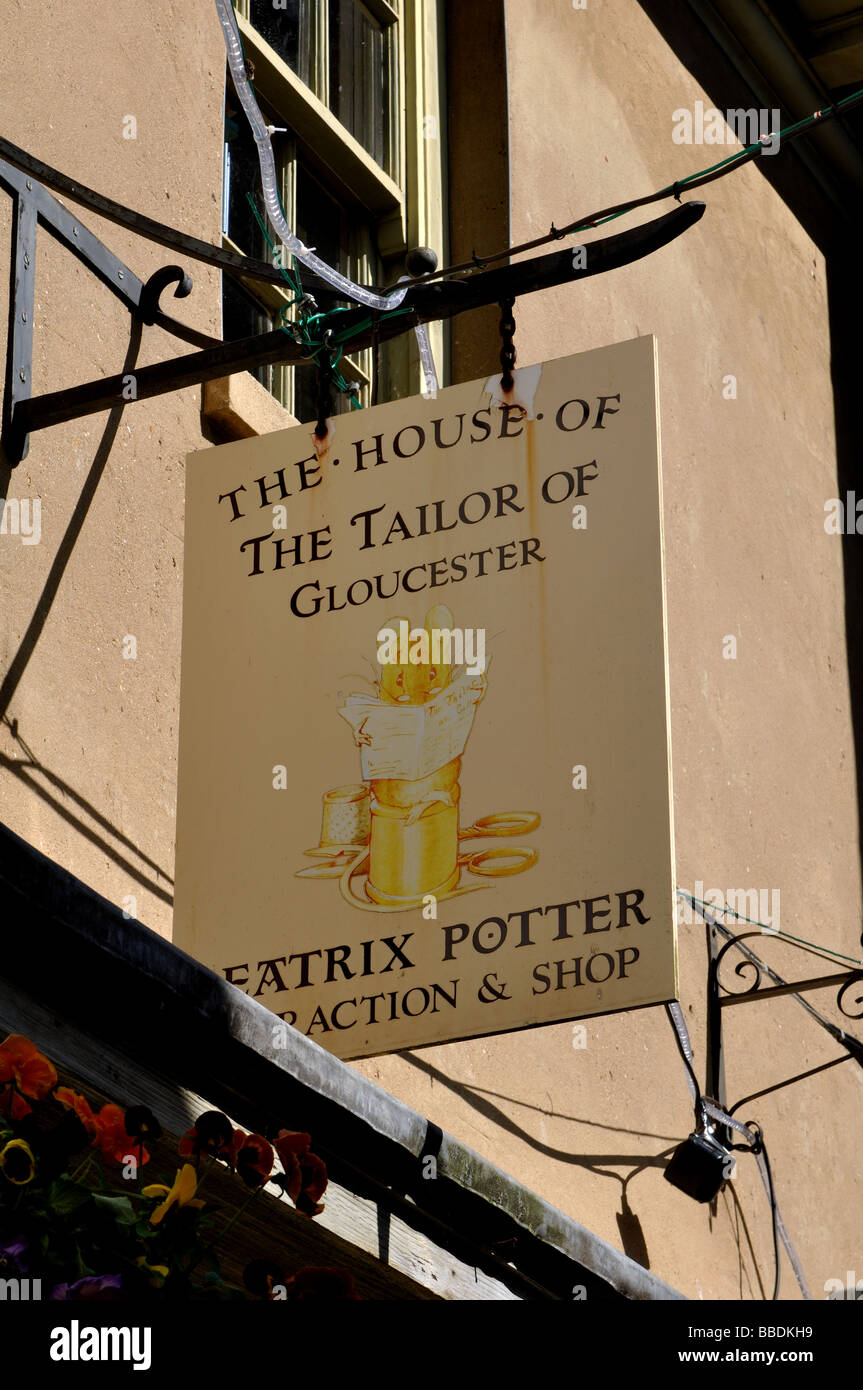 Beatrix Potter shop sign, Gloucester, Gloucestershire, England, UK ...