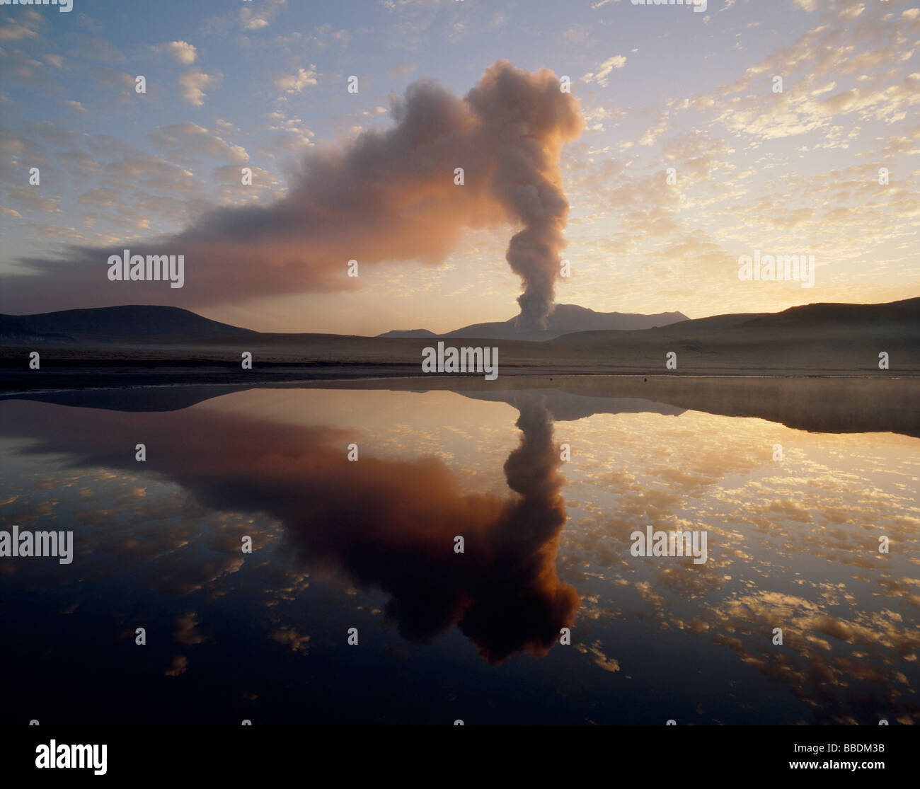Smoke Of Volcano Stock Photo - Alamy