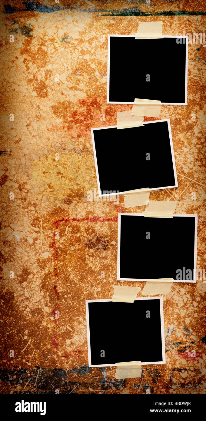 Blank photograph on a grungy background Stock Photo - Alamy