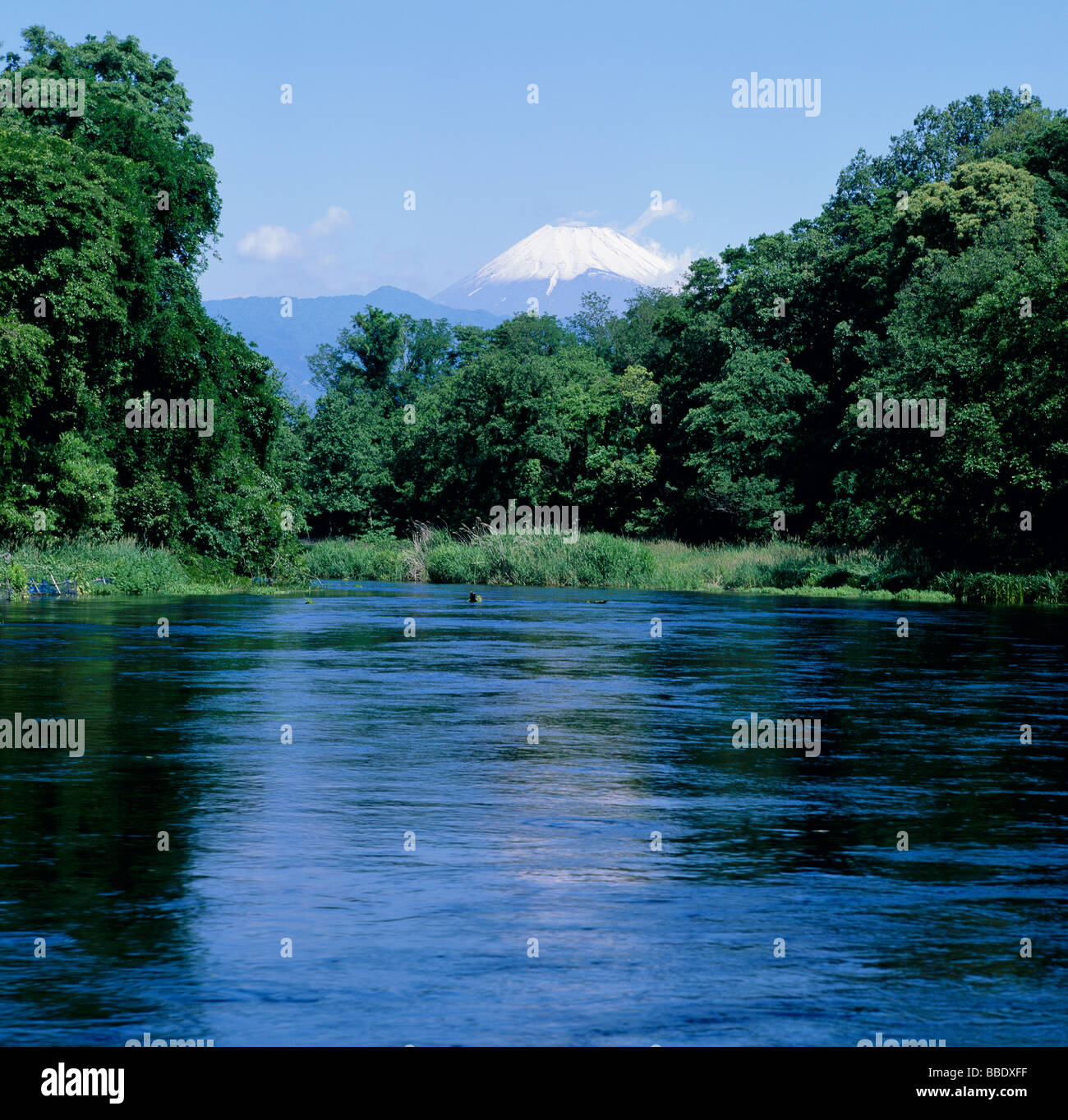 Mt.Fuji And River Stock Photo - Alamy
