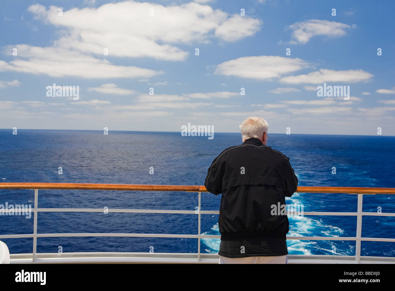 Boat rail man back hi-res stock photography and images - Alamy