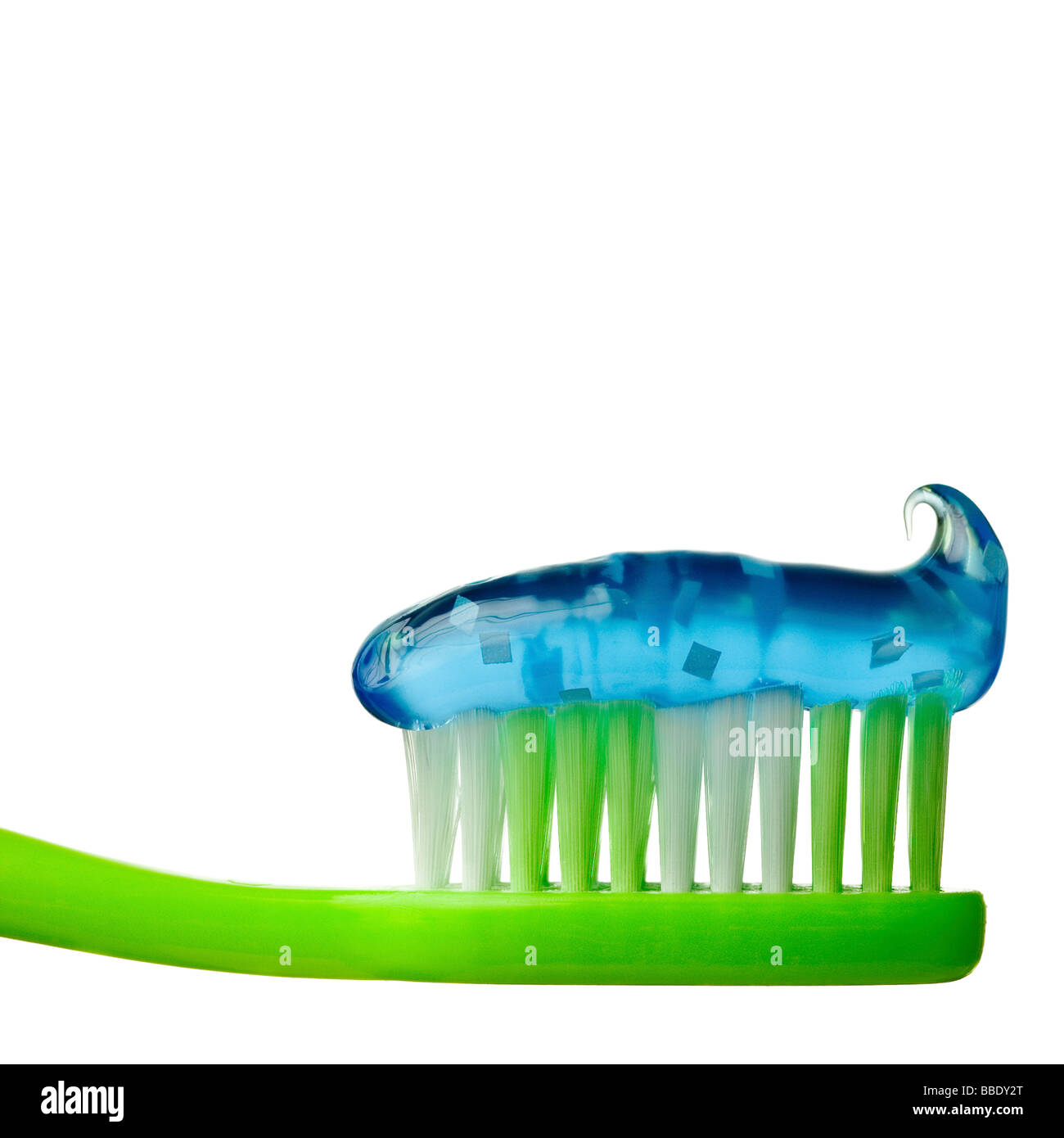 Toothpaste on a brush Stock Photo - Alamy