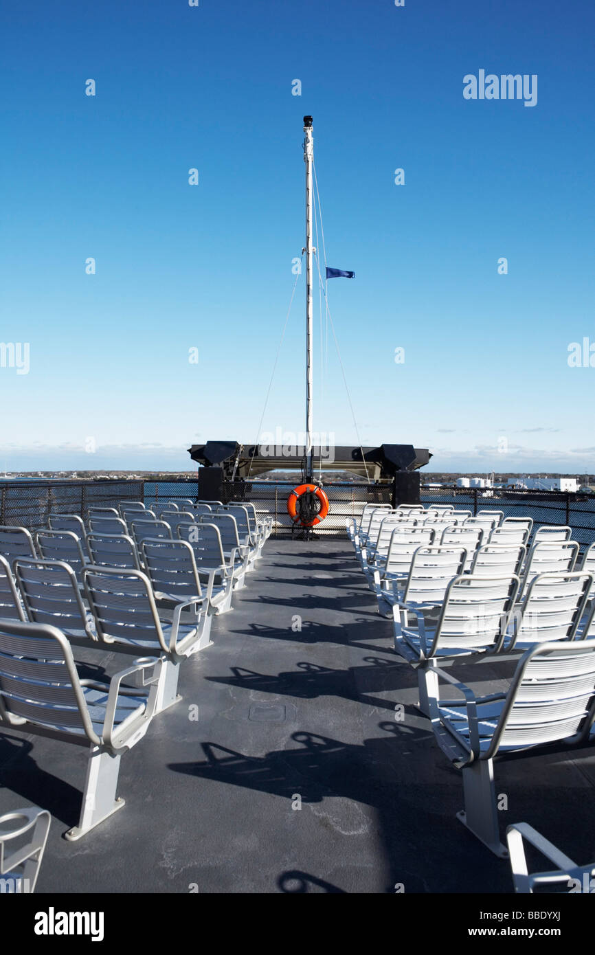 Chairs on Ferry Deck Stock Photo - Alamy
