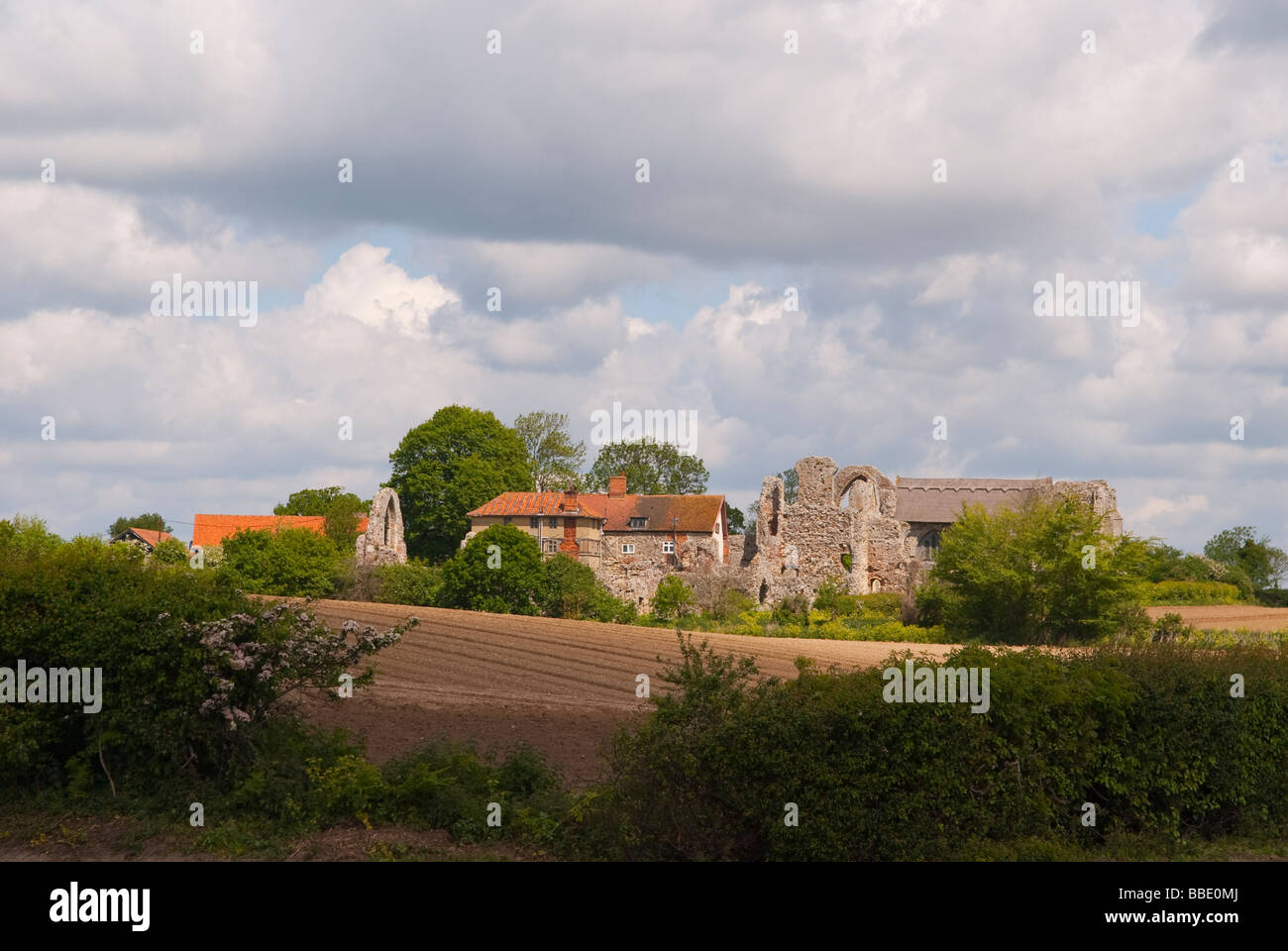 A view of the old ruins of the historic Leiston Abbey in Suffolk,Uk ...