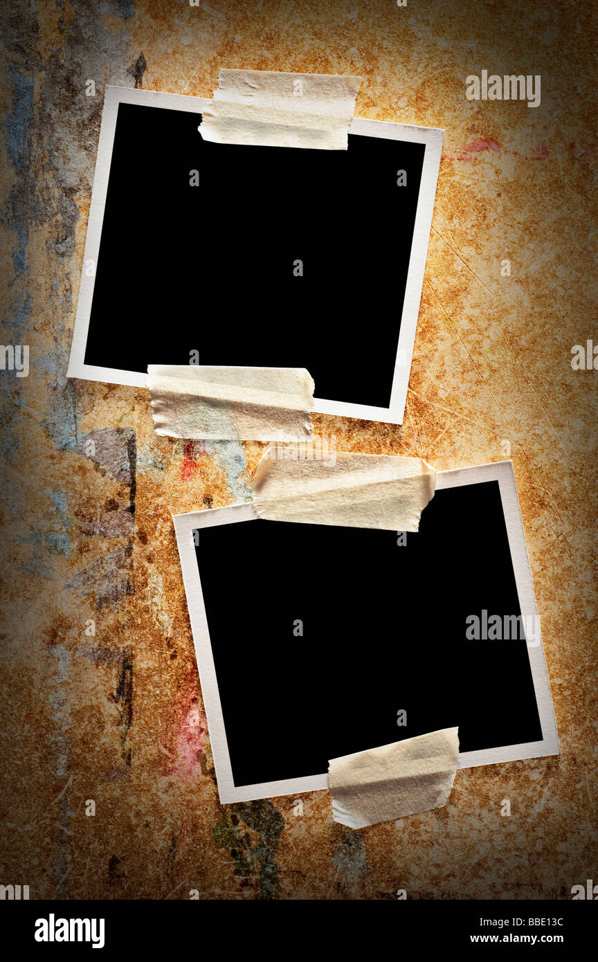 Blank photograph on a grungy background Stock Photo - Alamy