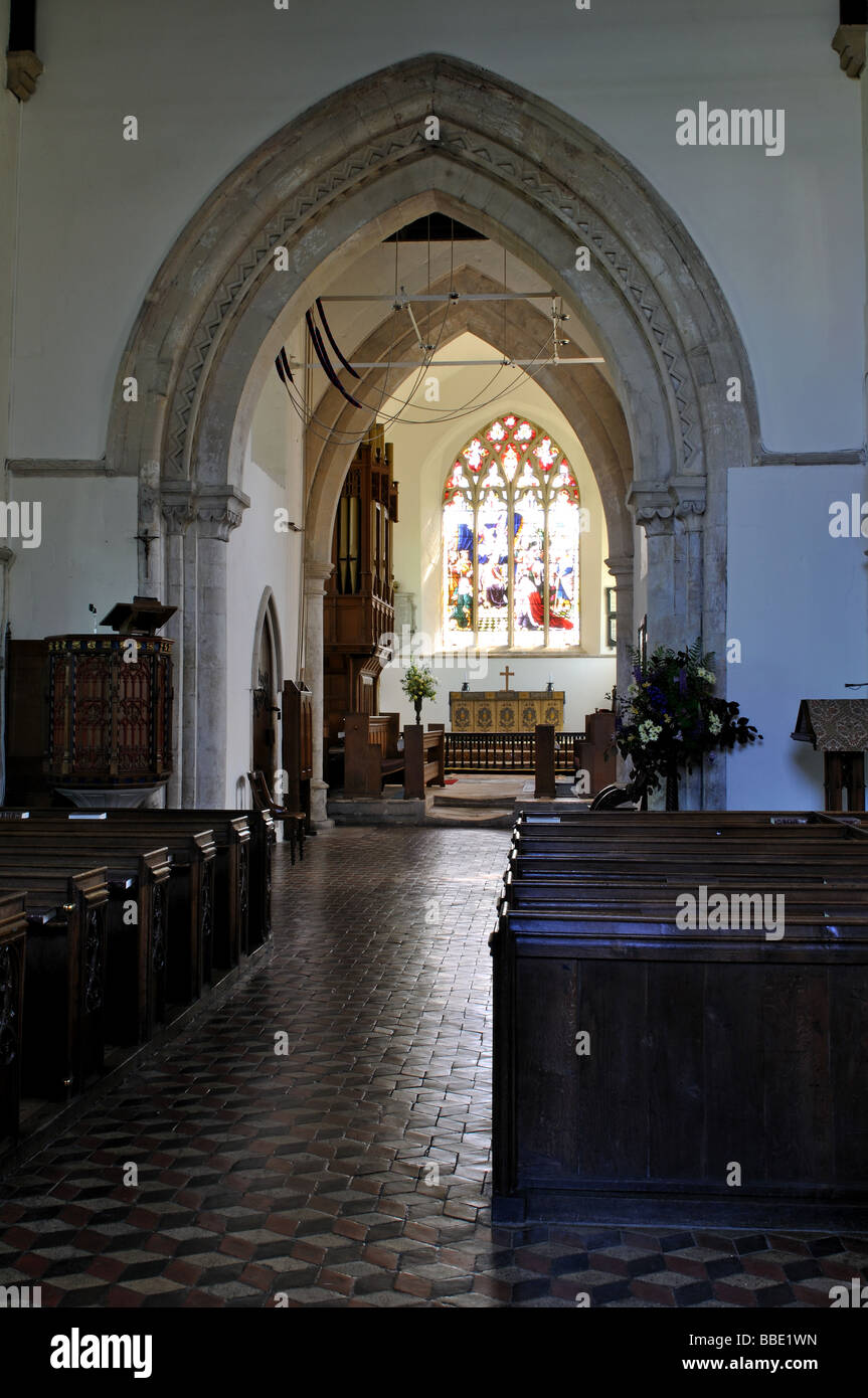Interior of St.Giles Church, Bredon, Worcestershire, England, UK Stock ...