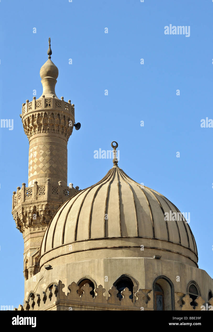 Detail of Minaret and Dome Mosque of Al Azhar Islamic Cairo Egypt Stock ...