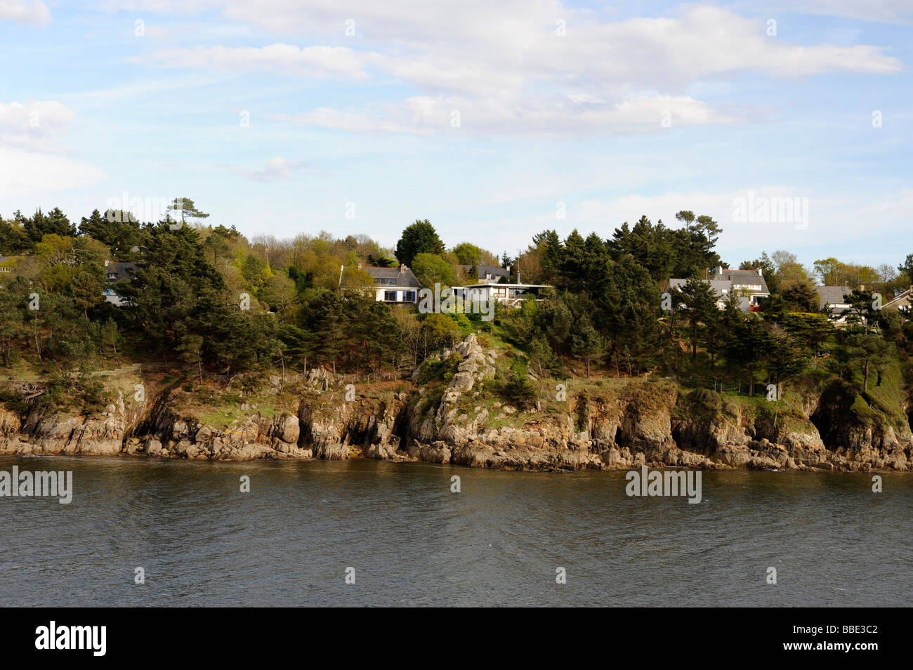 Riec-sur-Belon, Belon river Finistere Bretagne Brittany France Stock ...