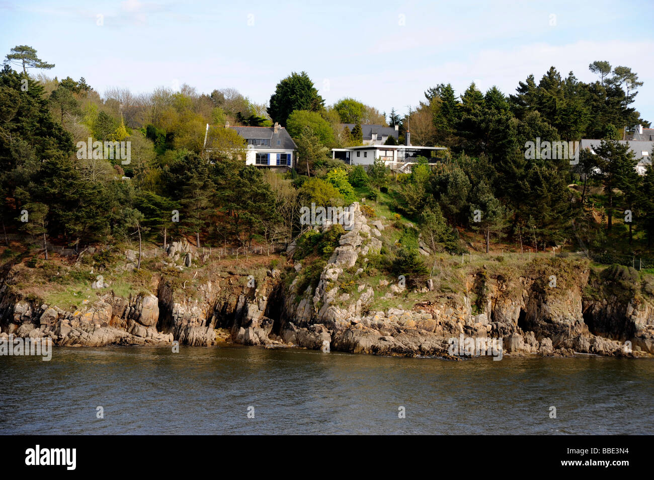 Riec-sur-Belon, Belon river Finistere Bretagne Brittany France Stock ...
