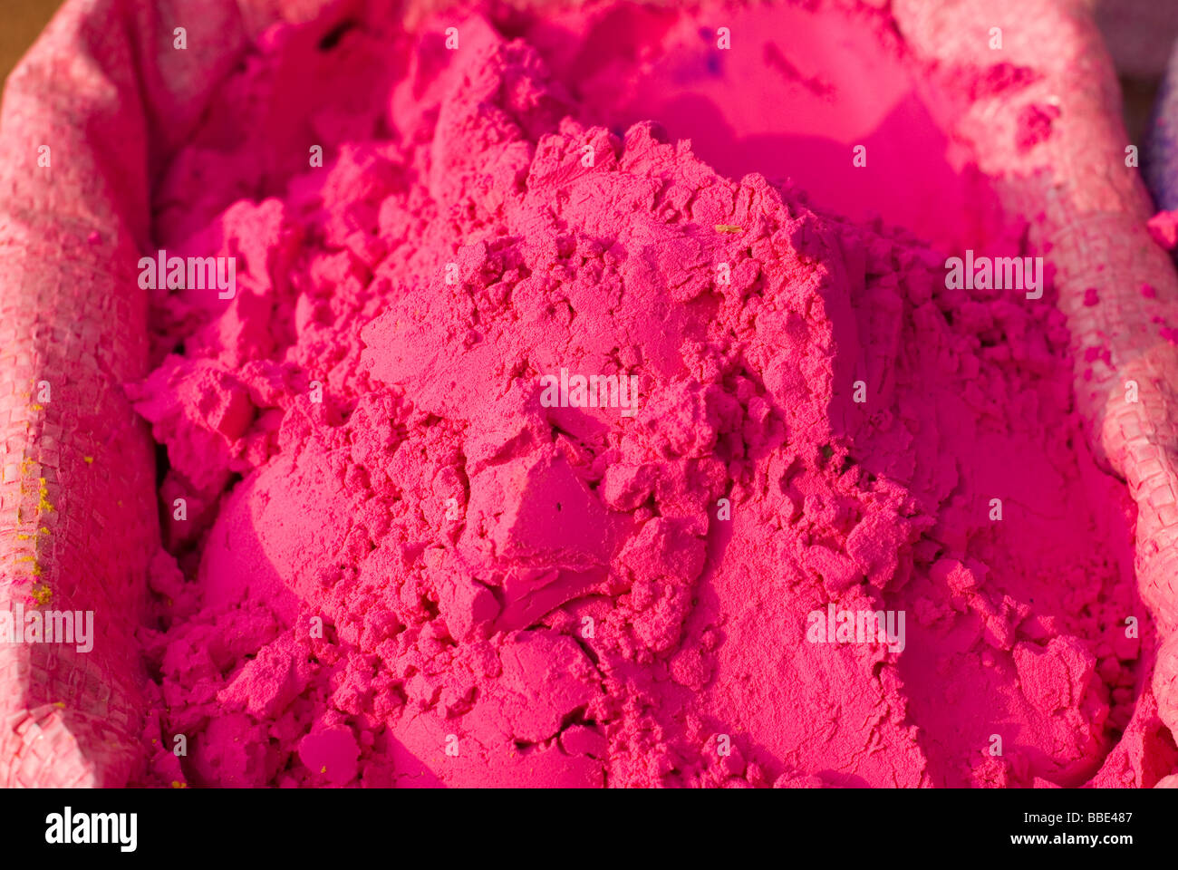 Indian color powder - lal Stock Photo - Alamy