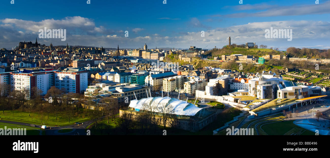 Scotland Edinburgh City The distinctive skyline with the famous ...