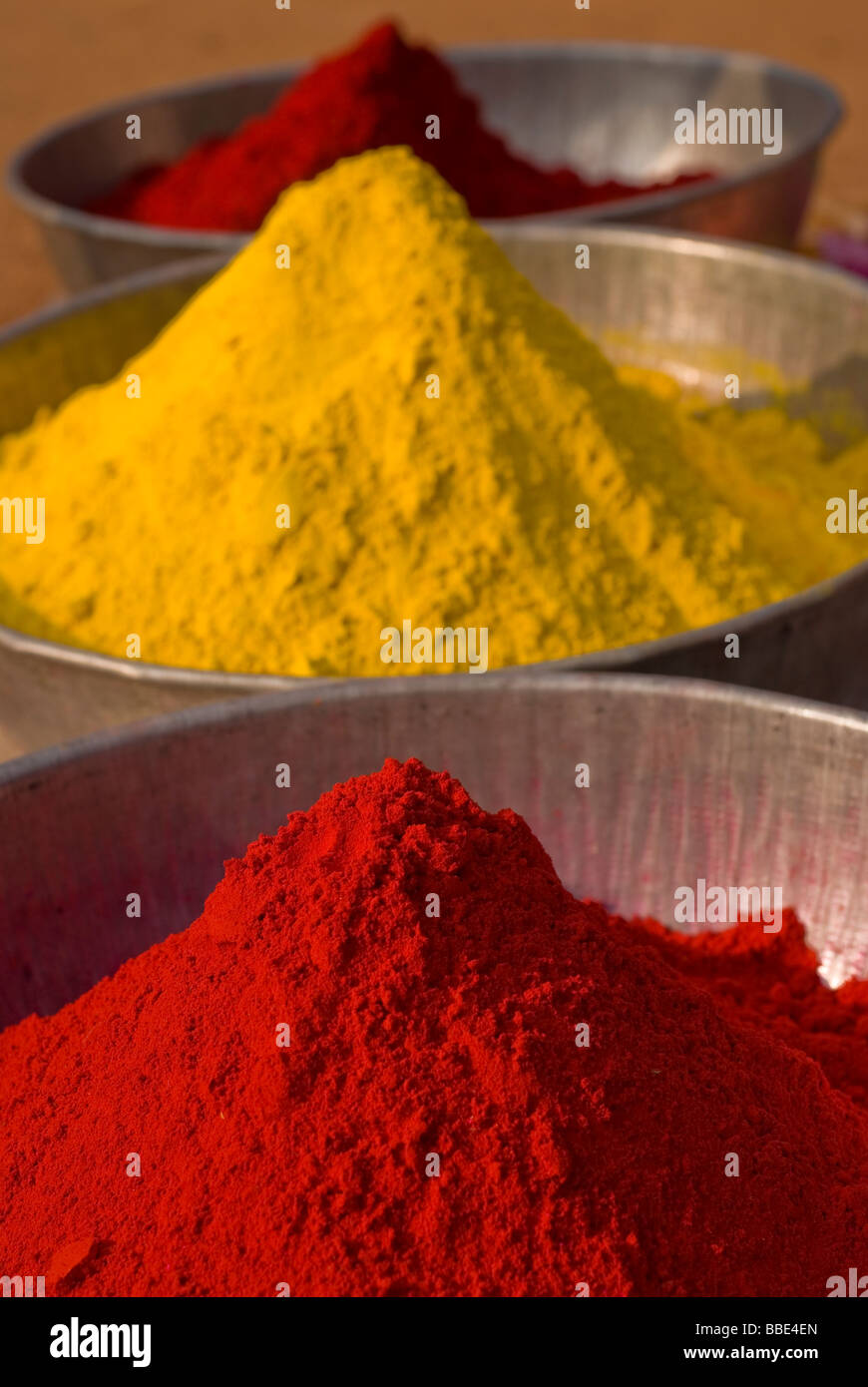 Indian color powder - lal Stock Photo - Alamy
