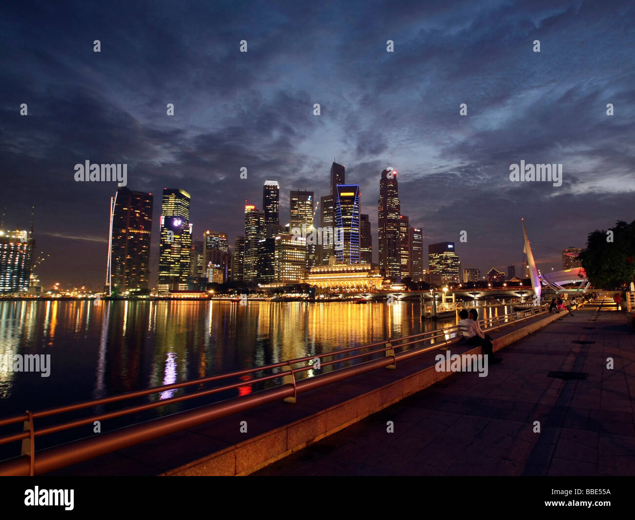Marina Bay, promenade, Singapore, Asia Stock Photo - Alamy