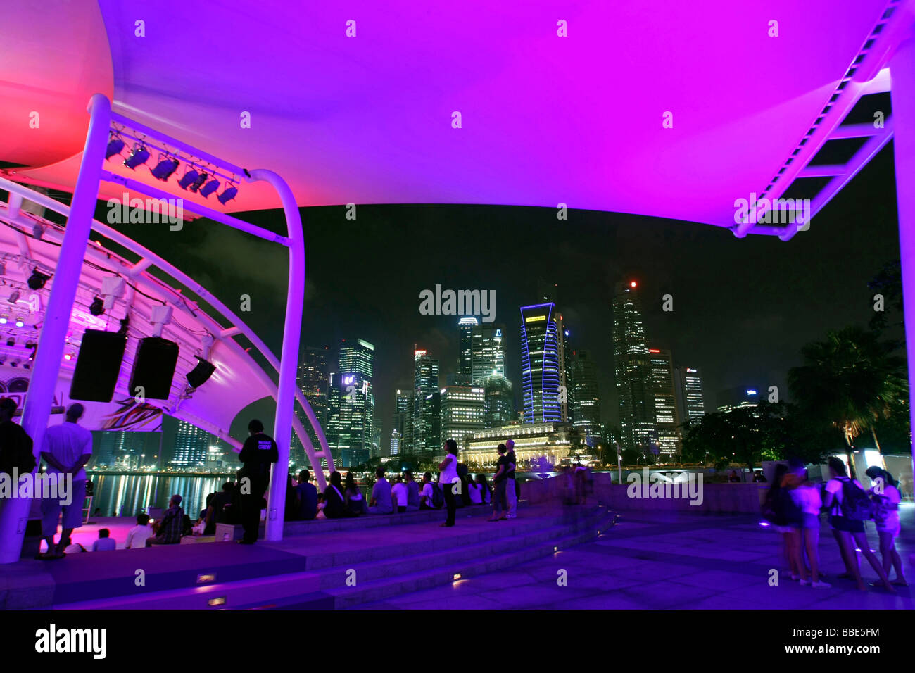 Mosaic Music Festival 2009, Marina Bay, promenade, Singapore, Asia ...