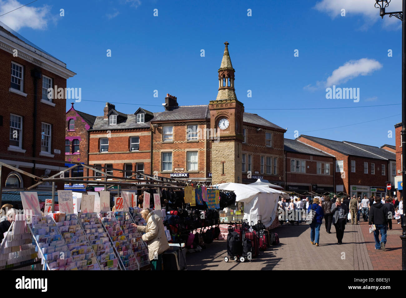 Ormskirk town centre on market day Stock Photo - Alamy