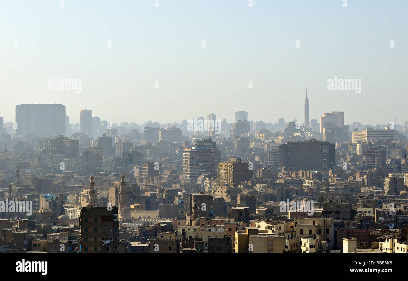 Misty Cairo Cityscape as Seen from Citadel Egypt Stock Photo - Alamy