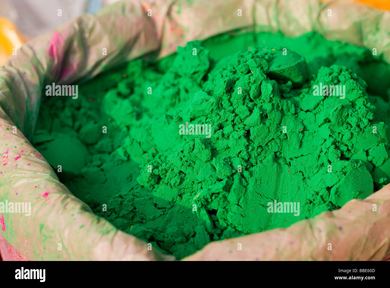Indian color powder - lal Stock Photo - Alamy
