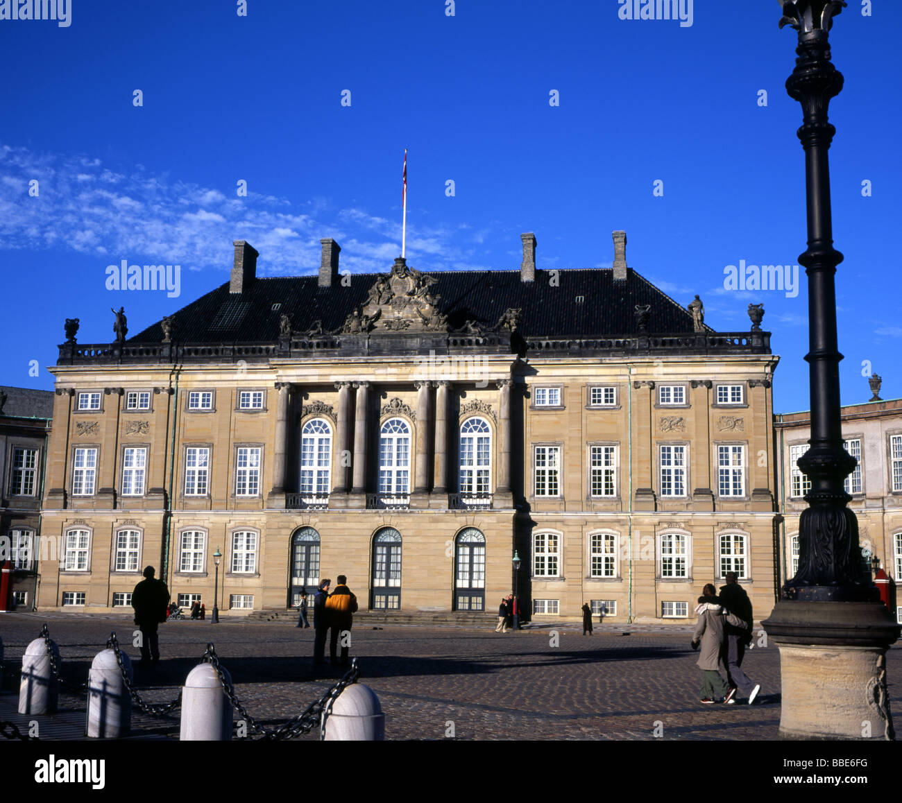 Amalienborg Slot The Royal Palace Copenhagen Denmark Stock Photo - Alamy