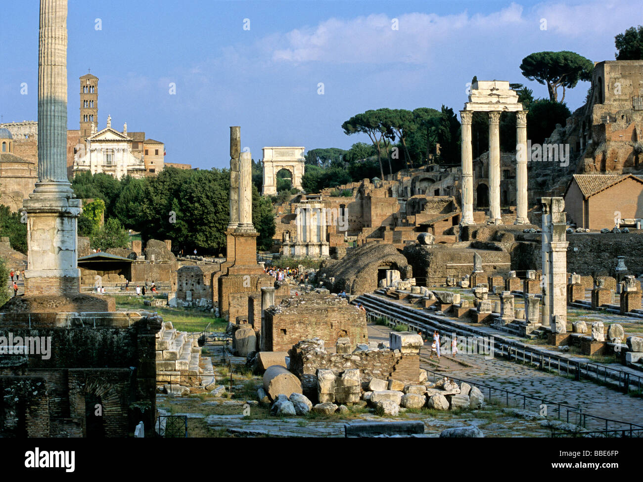 Church of Santa Francesca Romana, Titus arch, Vesta's temple, Castor ...