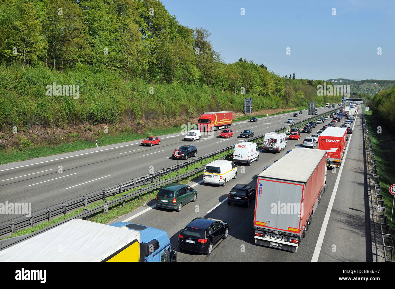 Traffic jam lorries cars hi-res stock photography and images - Alamy