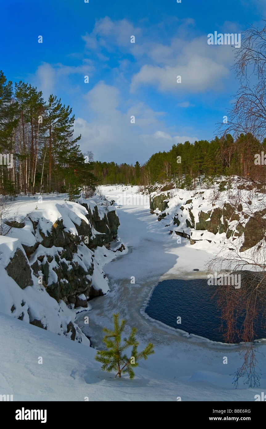 Water flowing between chasm granite hi-res stock photography and images ...