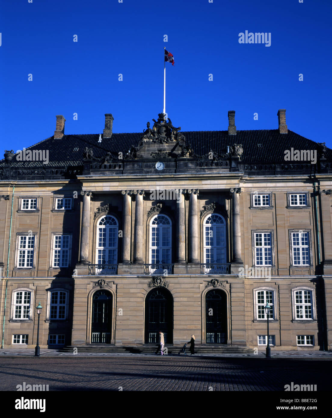 Amalienborg Slot The Royal Palace Copenhagen Denmark Stock Photo - Alamy