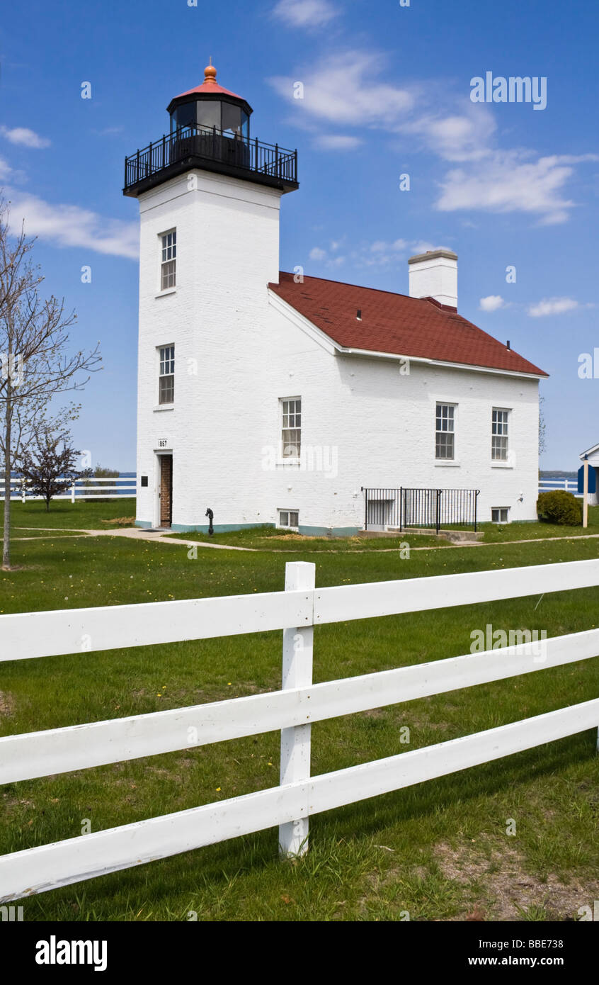 Sand Point Lighthouse Escanaba Stock Photo - Alamy