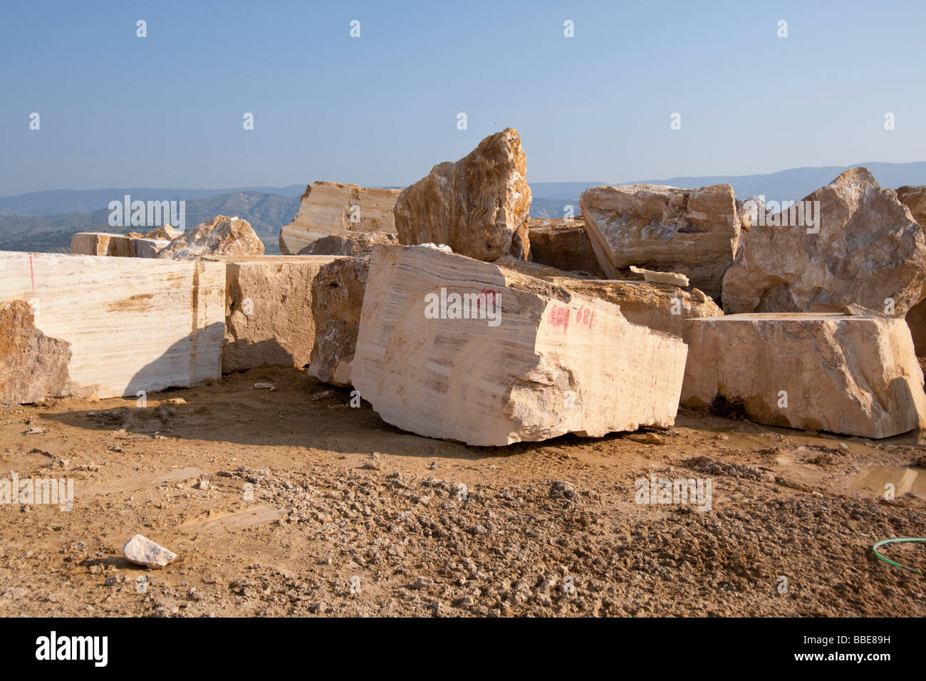 Blocks of marble at a marble mine in western Turkey Stock Photo - Alamy