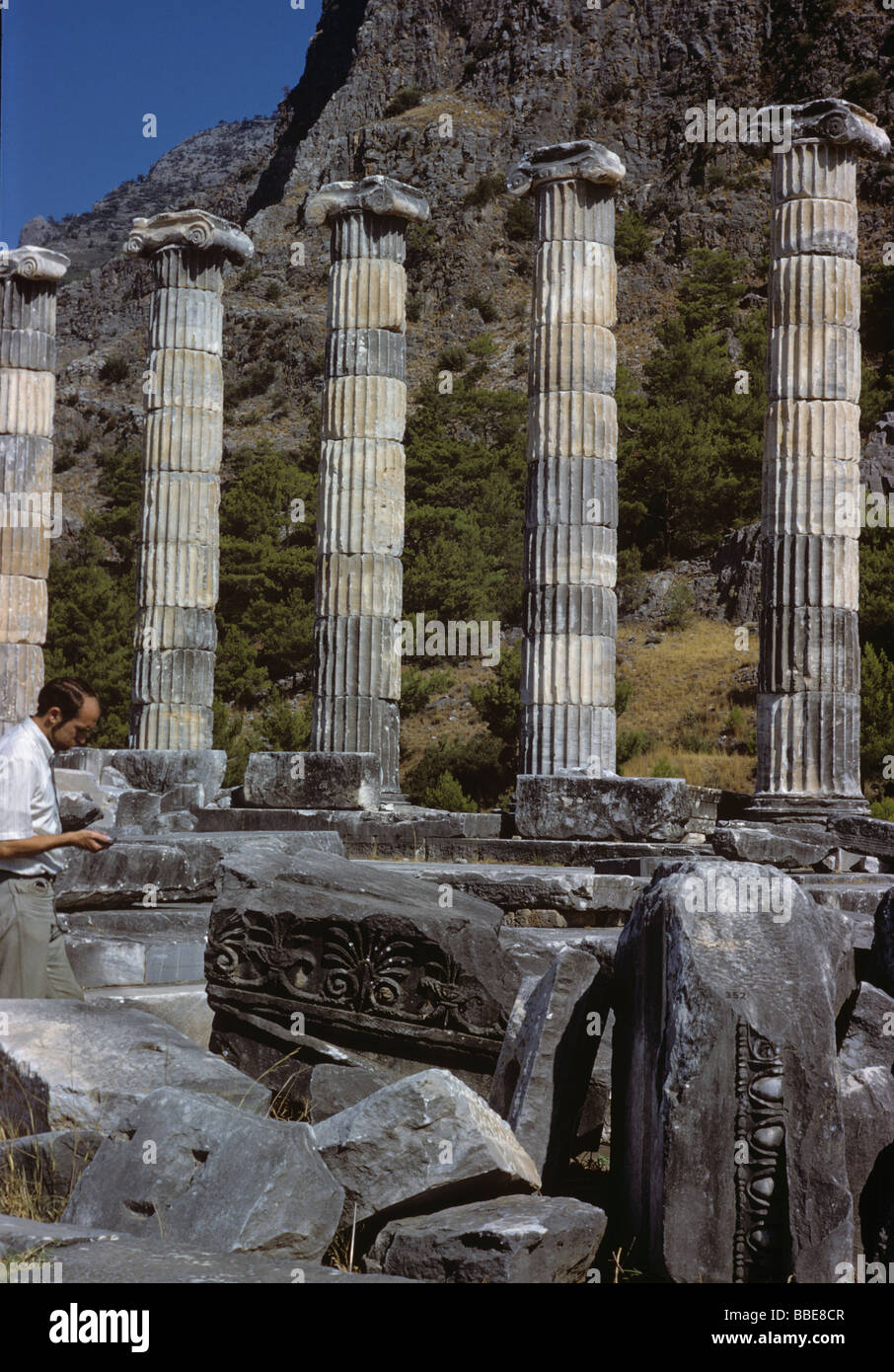 Dick Janzig and the temple of Athena Priene Turkey 680823 005 Stock ...