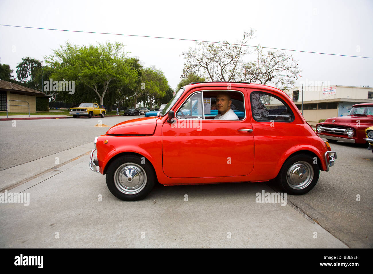 Driving a classic car at the parade Culver City Car Show Culver City ...