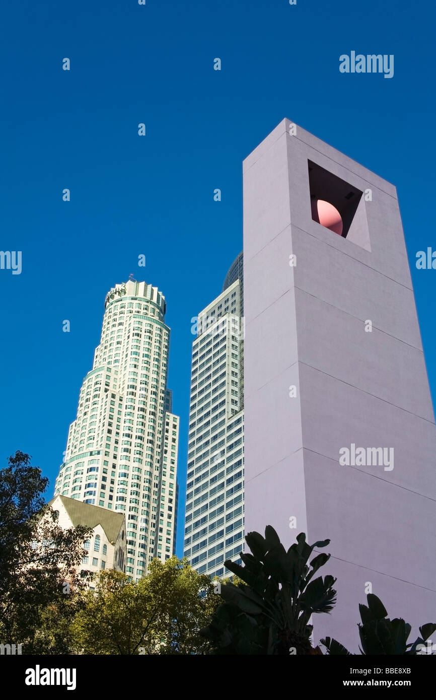 Bell Tower in Pershing Square; Los Angeles, California, USA Stock Photo ...