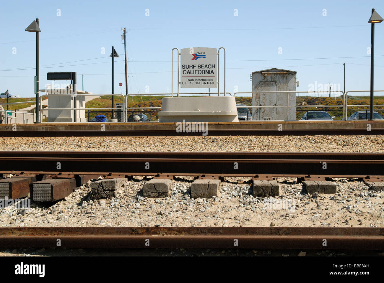 Beach railway tracks hi-res stock photography and images - Alamy