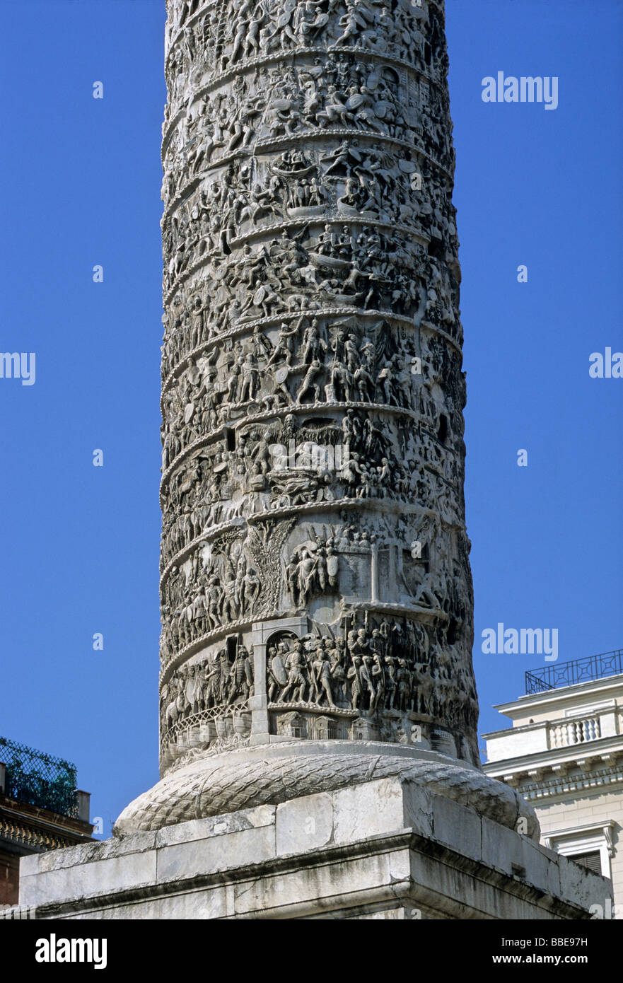 Relief, Column of Marcus Aurelius, Piazza Colonna, Rome, Lazio, Italy ...