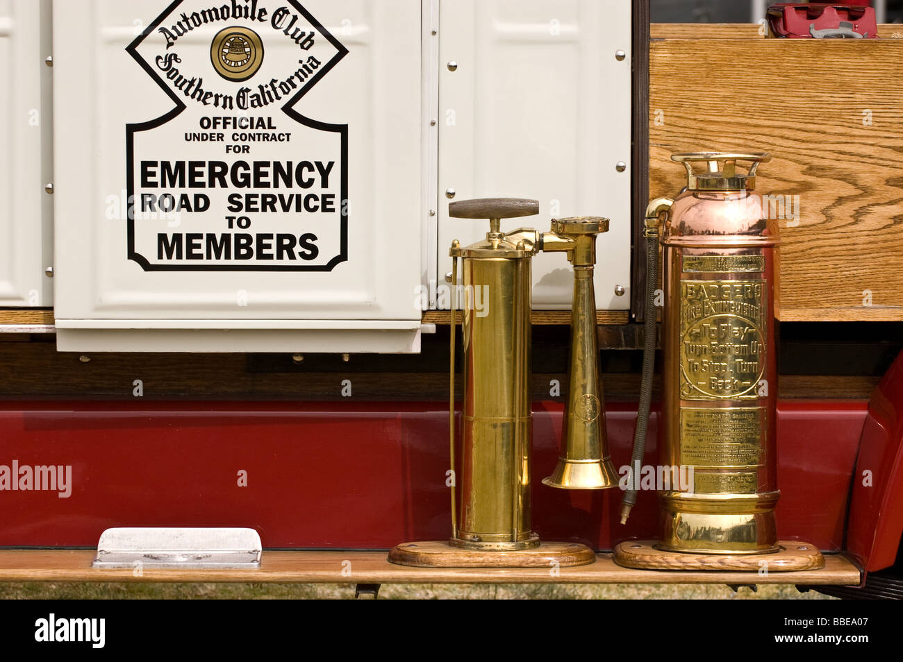 Automobile Club ensigna on a truck at the Muckenthaler Museum Car Show ...