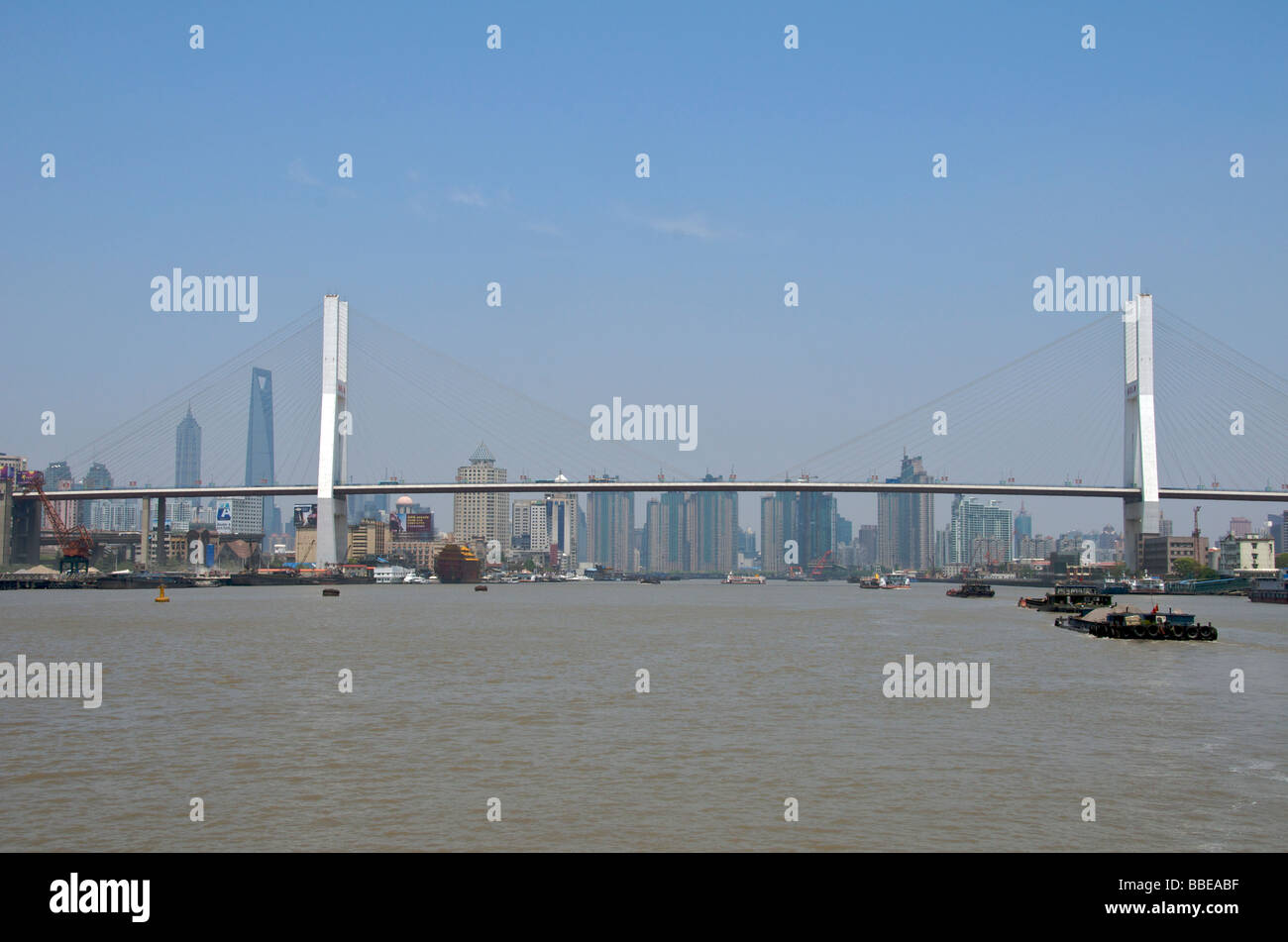Nanpu Bridge Huangpu River Shanghai China Stock Photo - Alamy