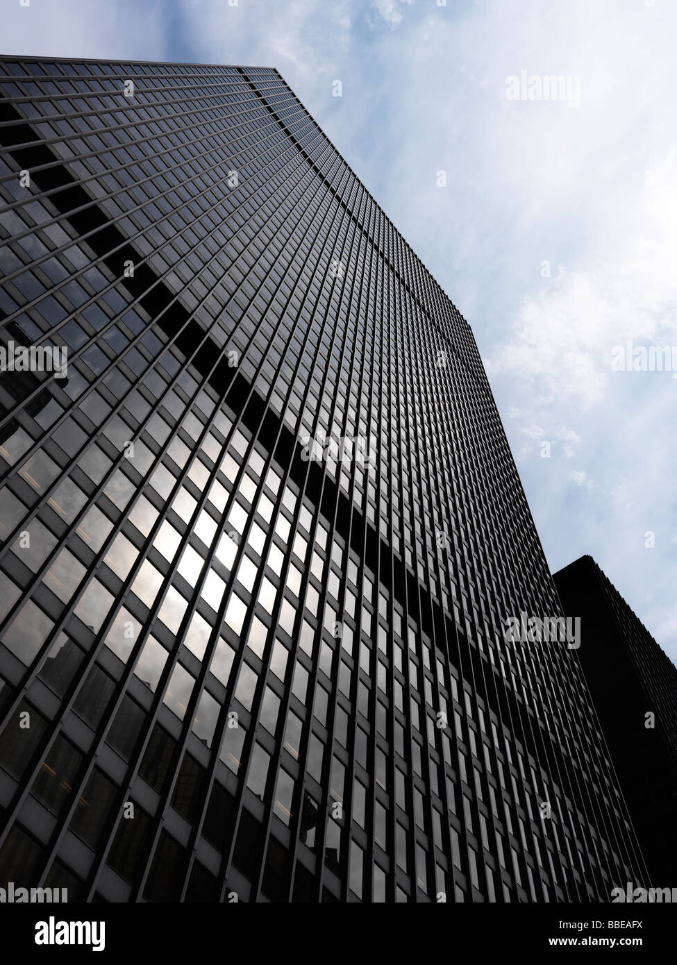 Black steel and glass high rise building Stock Photo - Alamy