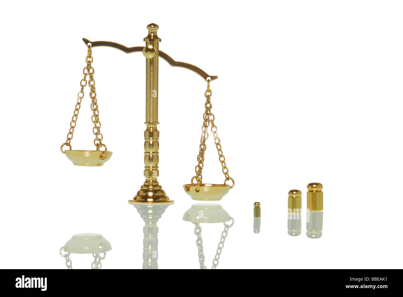 Scales with weights, symbolic image for justice Stock Photo - Alamy