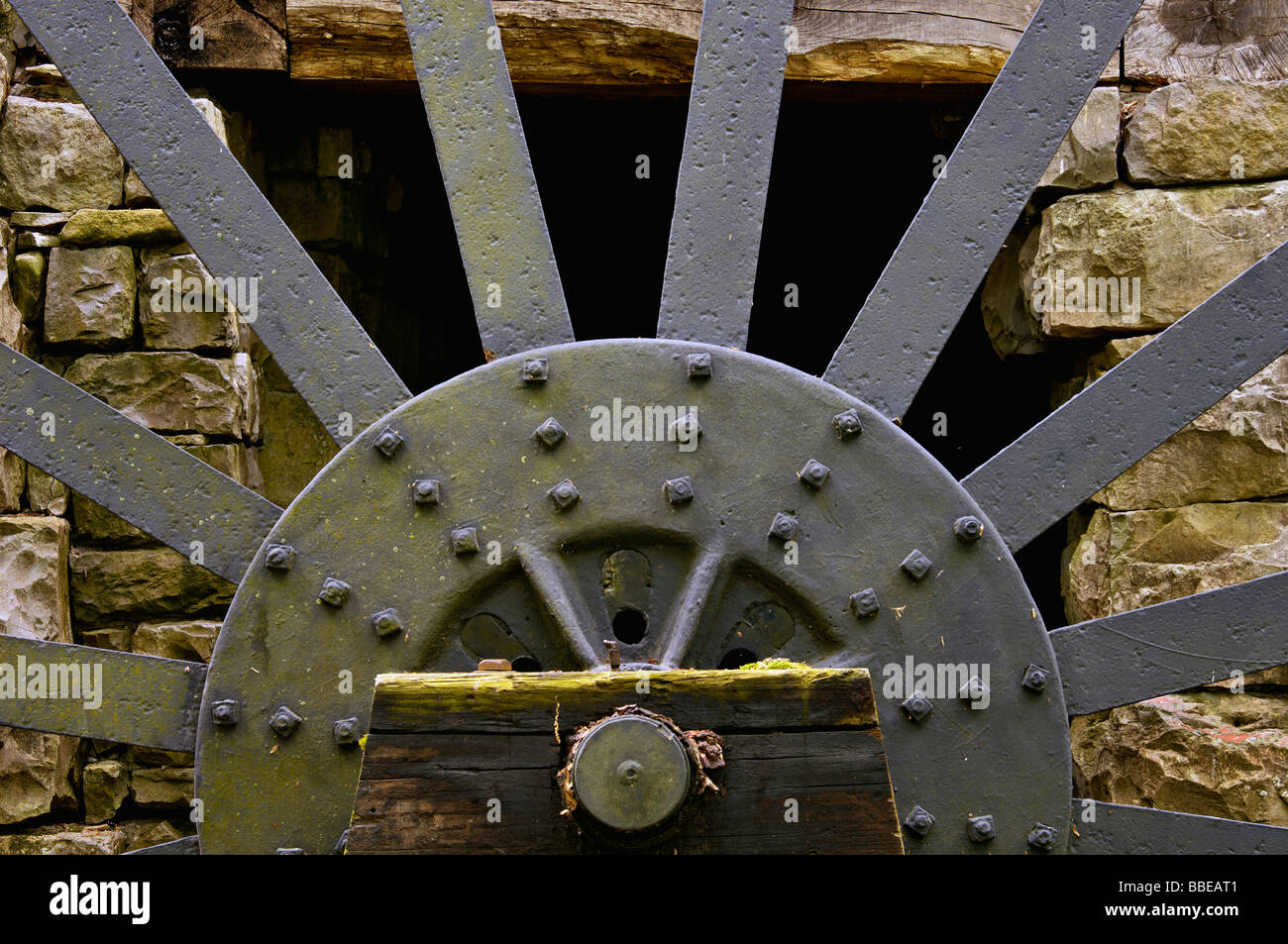 Spokes of Water Wheel on Mill Spring Grist Mill in Mill Spring Park in ...