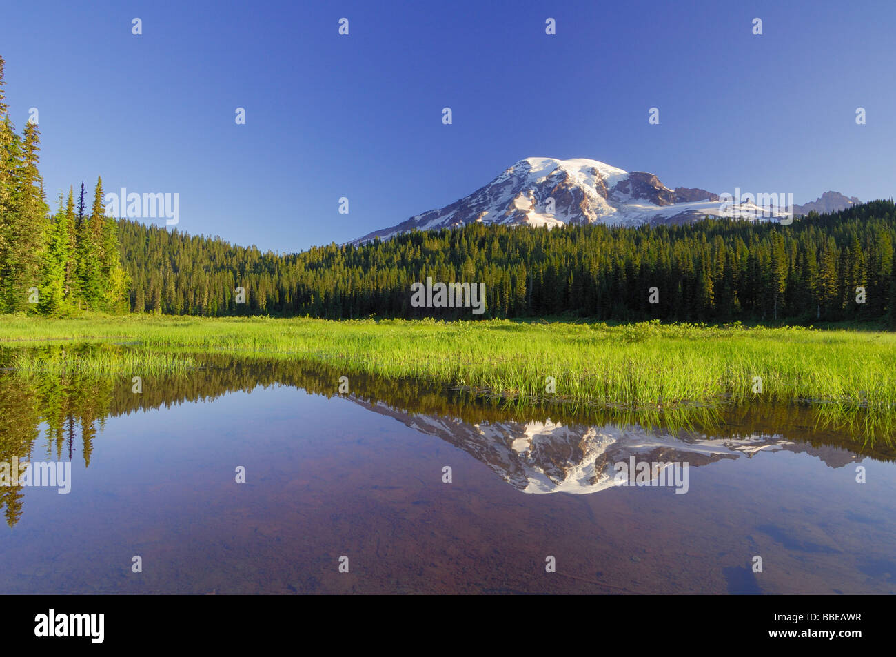Mount Rainier, Reflection Lake, Mount Rainier National Park, Pierce ...