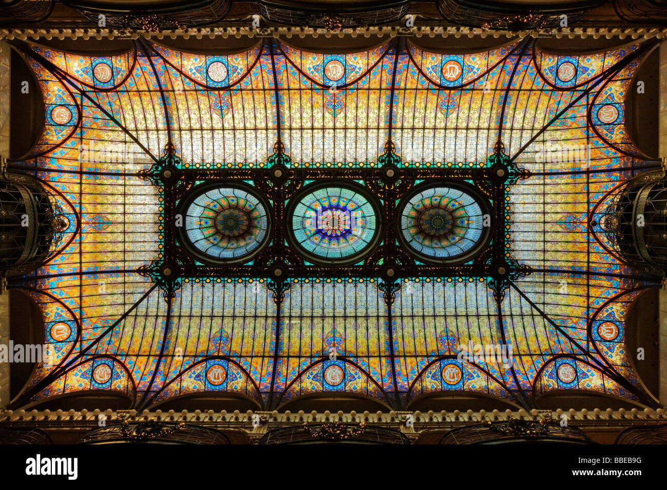 Stained Glass Ceiling in Gran Hotel Ciudad de Mexico, Mexico City ...