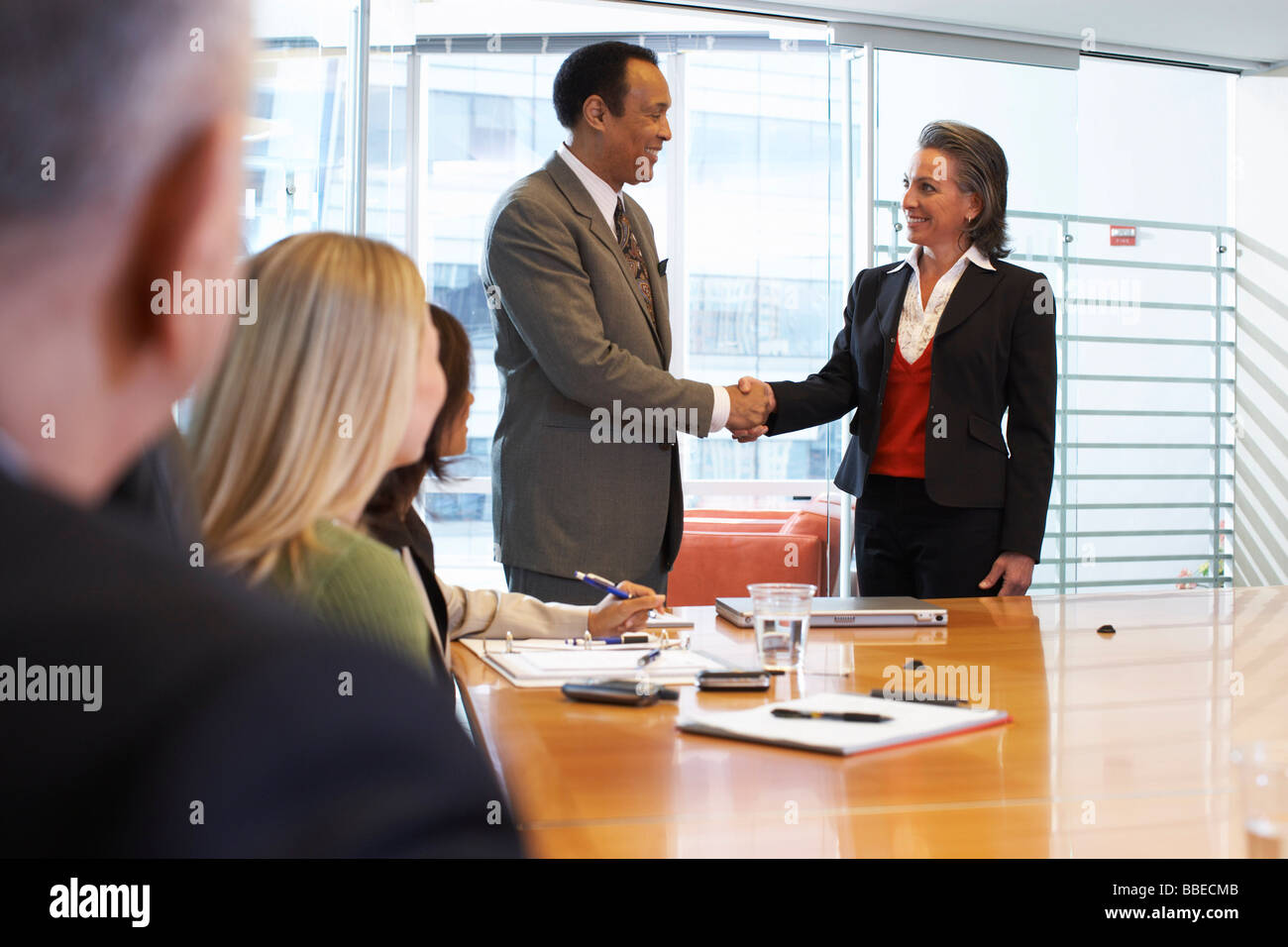 Woman in boardroom leading presentation hi-res stock photography and ...