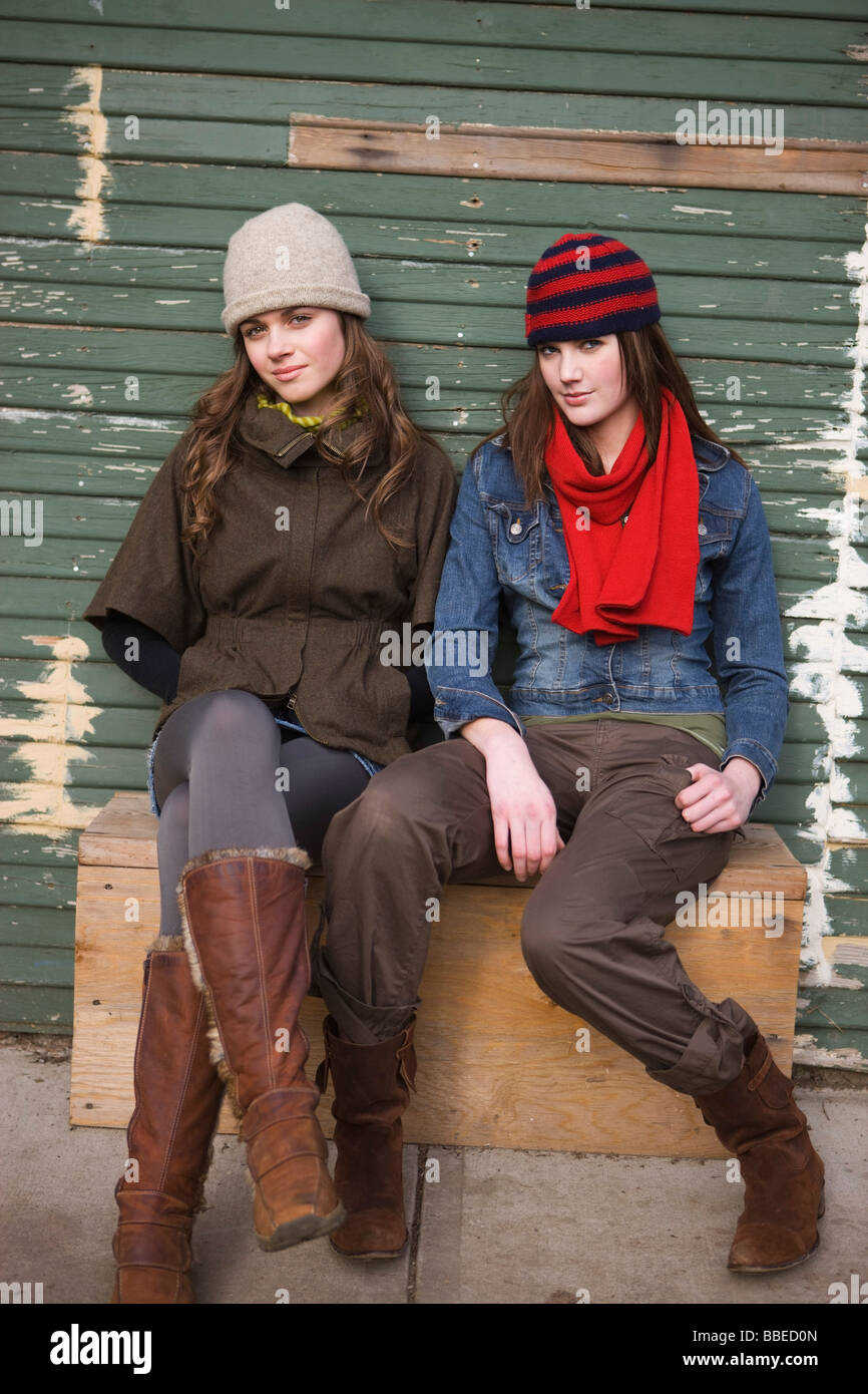 Portrait of Teenage Girls on a Farm in Hillsboro, Oregon, USA Stock ...