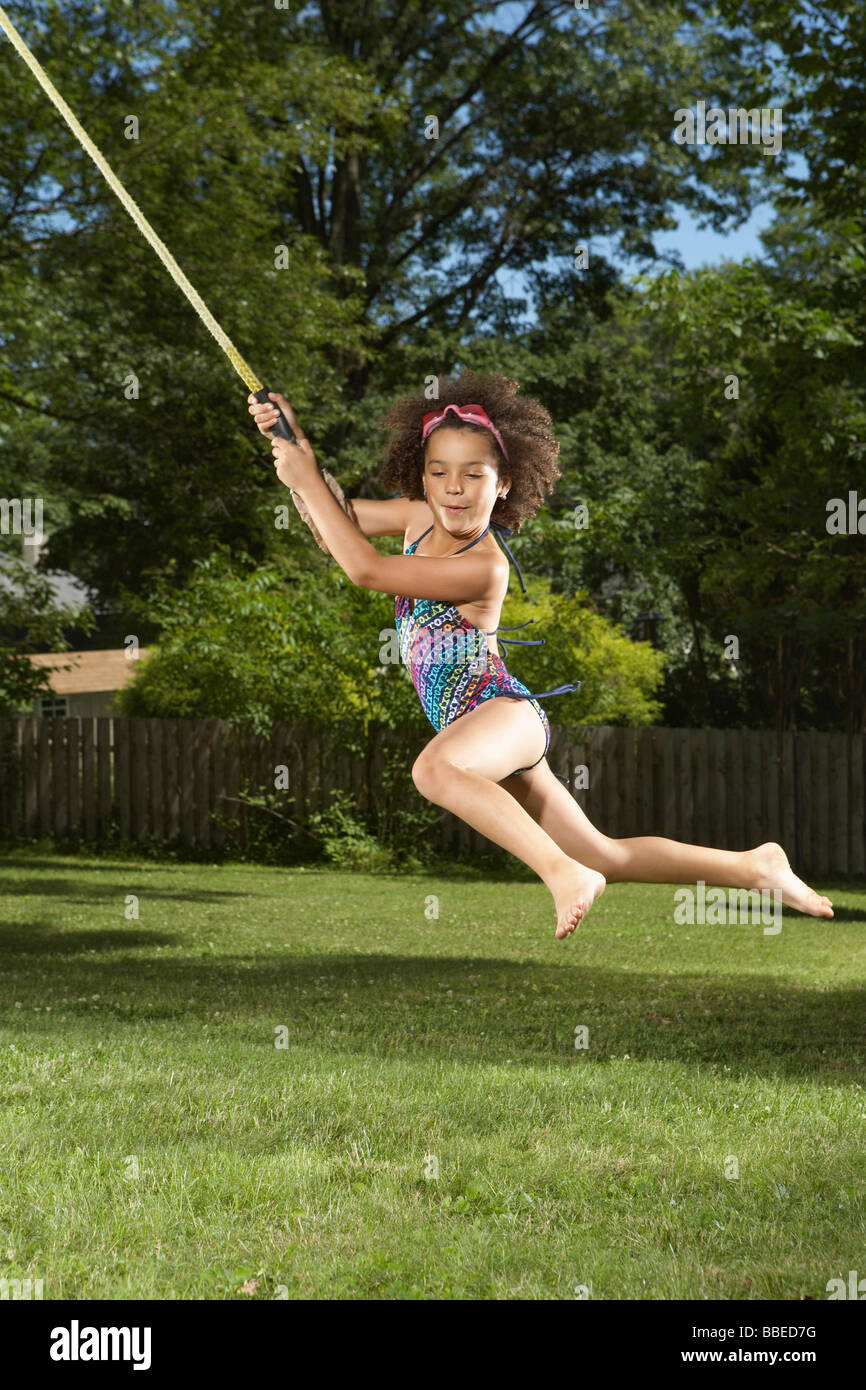 African American Girl Jumping Rope High Resolution Stock Photography ...
