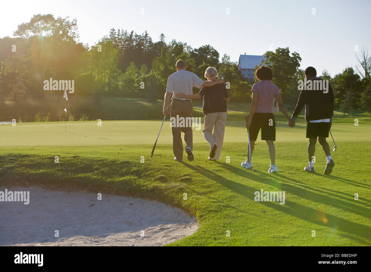 Middle aged friends walking in country hi-res stock photography and ...